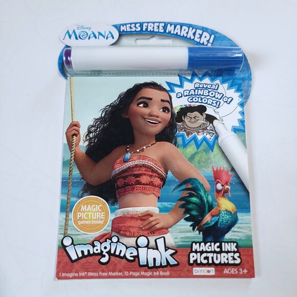 Disney | Other | Imagine Ink Coloring Book Moana Disney Kids Gift ...